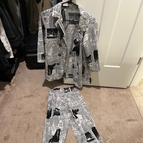 SHEIN | Pants & Jumpsuits | Newspaper Suit | Poshmark